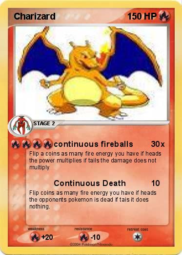 Pokémon Charizard 227 227 - continuous fireballs - My Pokemon Card