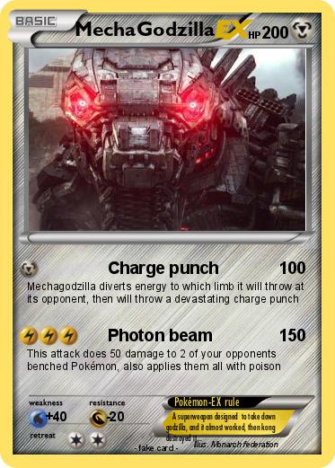 Pokémon MechaGodzilla 168 168 - Charge punch - My Pokemon Card