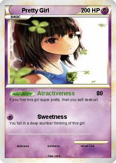 Pokémon Pretty Girl 4 4 - Atractiveness - My Pokemon Card