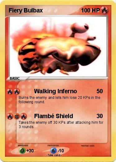 Pokémon Fiery Bulbax - Walking Inferno - My Pokemon Card