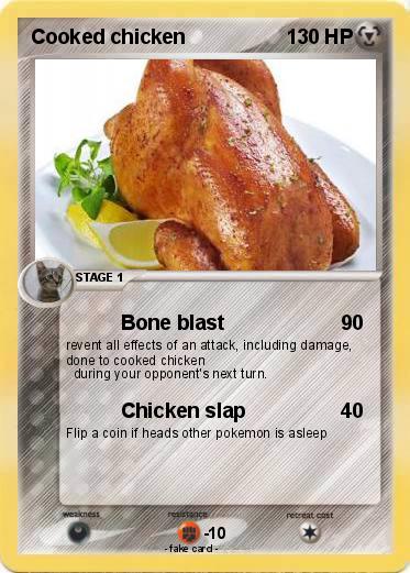 Pokémon Cooked chicken 4 4 - Bone blast - My Pokemon Card