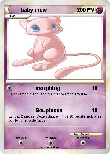 Pokémon baby mew 33 33 - morphing - Ma carte Pokémon
