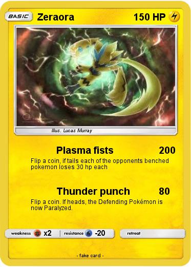 Pokémon Zeraora 1 1 - Plasma fists - My Pokemon Card