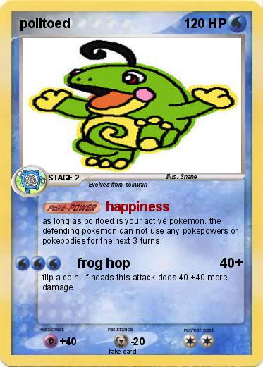 Pokémon politoed 52 52 - happiness - My Pokemon Card