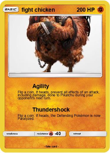 Pokémon fight chicken - Agility - My Pokemon Card