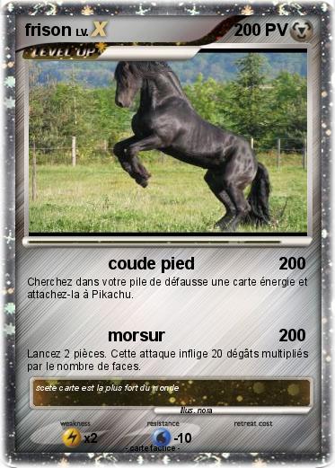 Pokémon frison 32 32 - coude pied - Ma carte Pokémon