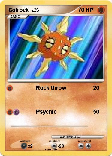 Pokémon Solrock 14 14 - Rock throw - My Pokemon Card