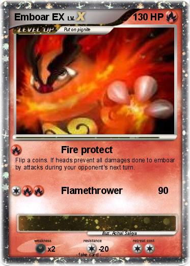 Pokémon Emboar EX 61 61 - Fire protect - My Pokemon Card