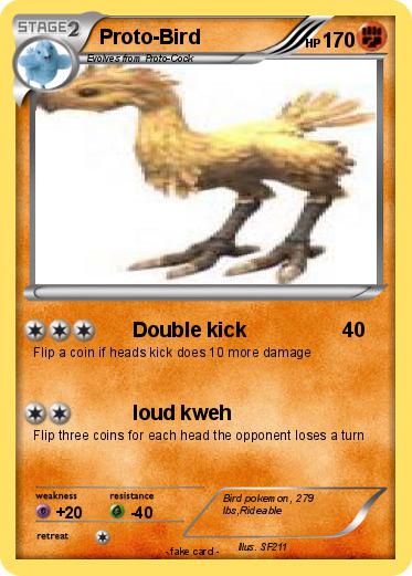 Pokémon Proto Bird - Double kick - My Pokemon Card