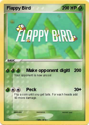 Pokémon Flappy Bird 22 22 - Make opponent digitl - My Pokemon Card
