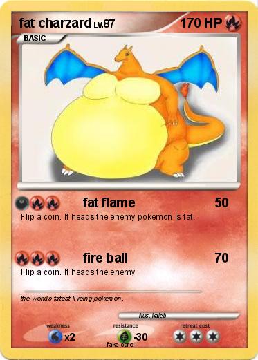 Pokémon fat charzard - fat flame - My Pokemon Card