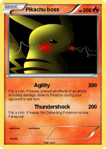 Pokémon Pikachu boss 4 4 - Agility - My Pokemon Card