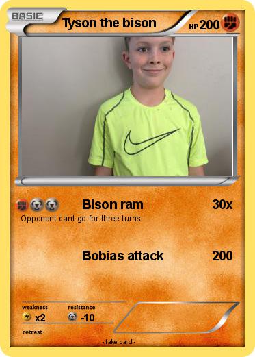 Pokémon Tyson the bison 1 1 - Bison ram - My Pokemon Card