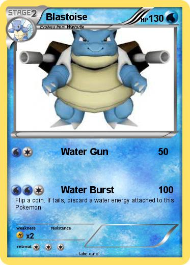 Pokémon Blastoise 1500 1500 - Water Gun - My Pokemon Card