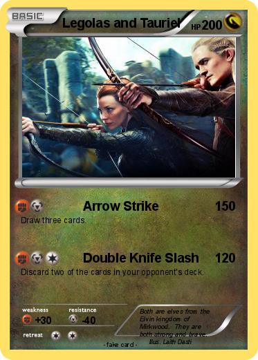 Pokémon Legolas and Tauriel - Arrow Strike - My Pokemon Card