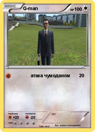 Pokémon G man 45 45 - атака чумоданом - Twoja własna karta pokemon
