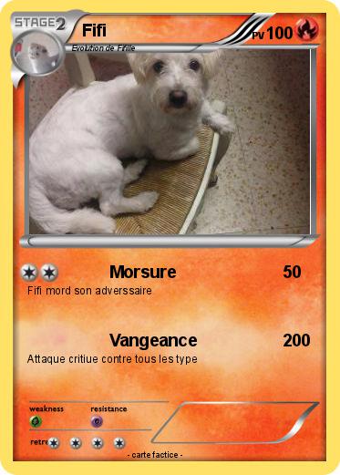 Pokémon Fifi 85 85 - Morsure - Ma carte Pokémon