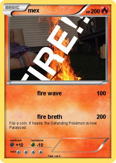 Pokémon mex 18 18 - fire wave - My Pokemon Card