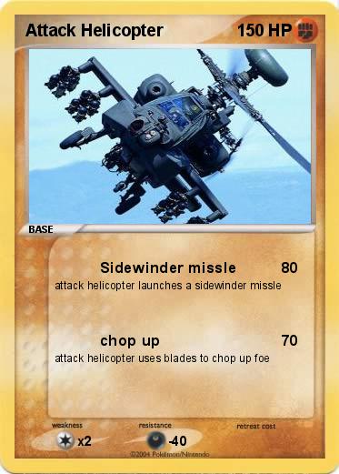 Pokémon Attack Helicopter - Sidewinder missle - My Pokemon Card