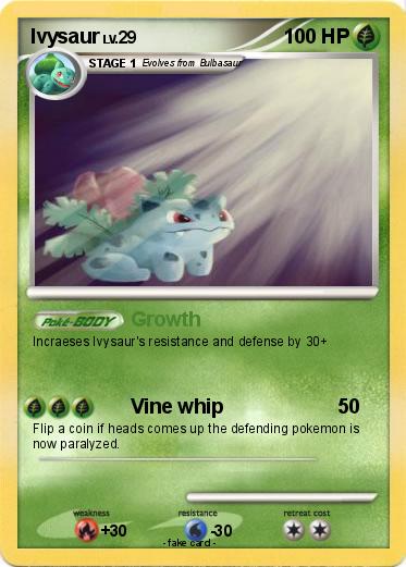 Pokémon Ivysaur 137 137 - Growth - My Pokemon Card