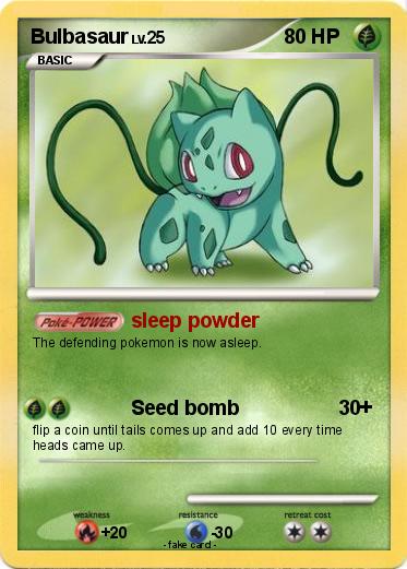 Pokémon Bulbasaur 316 316 - sleep powder - My Pokemon Card