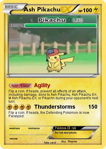 Pokémon Ash Pikachu 135 135 - Agility - My Pokemon Card