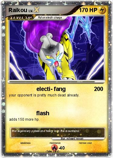 Pokémon Raikou 1012 1012 - electi- fang - My Pokemon Card