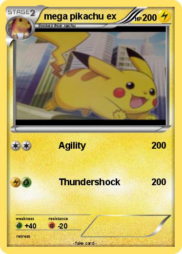 Pokémon mega pikachu ex 19 19 - Agility - My Pokemon Card
