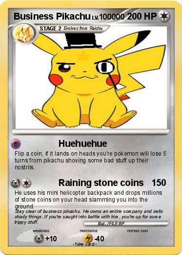 Pokémon Business Pikachu - Huehuehue - My Pokemon Card