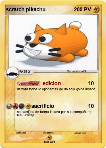 Pokémon scratch pikachu - edicion - Mi carta pokémon