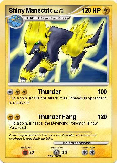 Pokémon Shiny Manectric - Thunder - My Pokemon Card