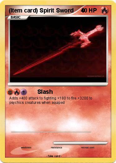 Pokémon Item card Spirit Sword - Slash - My Pokemon Card