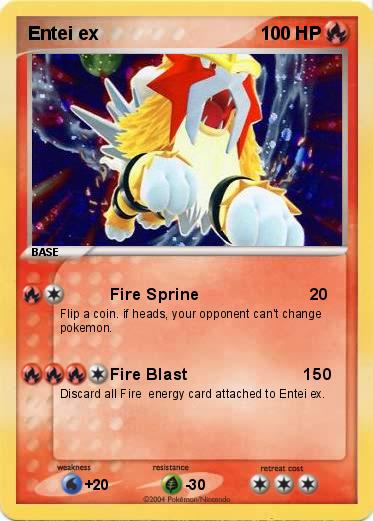 Pokémon Entei ex 2 2 - Fire Sprine - My Pokemon Card