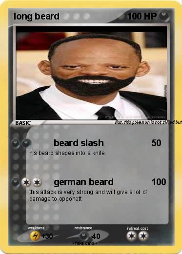 Pokémon long beard 4 4 - beard slash - My Pokemon Card