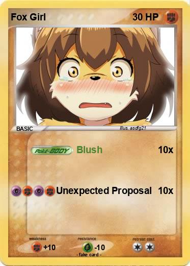 Pokémon Fox Girl 8 8 - Blush - My Pokemon Card