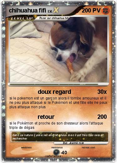 Pokémon chihuahua fifi 1 1 - doux regard - Ma carte Pokémon