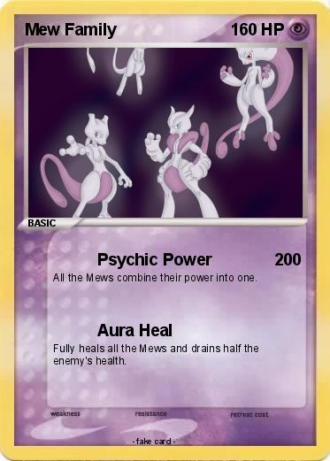 Pokémon Mew Family 3 3 - Psychic Power - My Pokemon Card