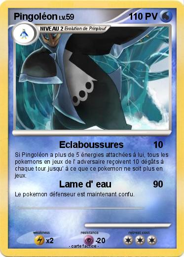 Pokémon Pingoleon 476 476 - Eclaboussures - Ma carte Pokémon