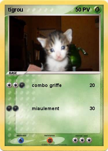 Pokémon tigrou 11 11 - combo griffe - Ma carte Pokémon