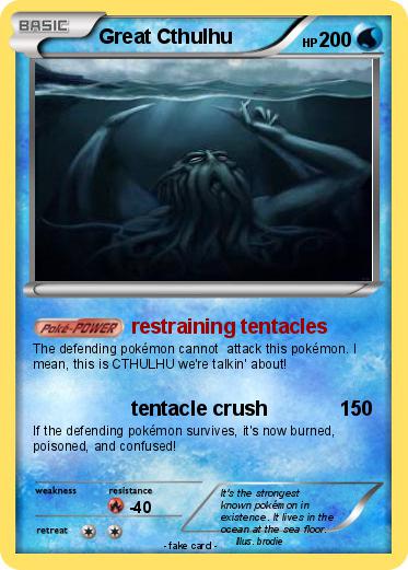 Pokémon Great Cthulhu - restraining tentacles - My Pokemon Card