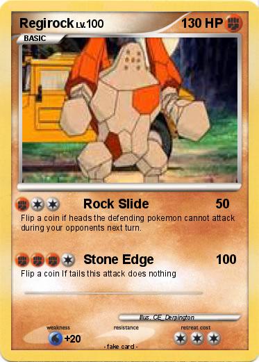 Pokémon Regirock 330 330 - Rock Slide - My Pokemon Card