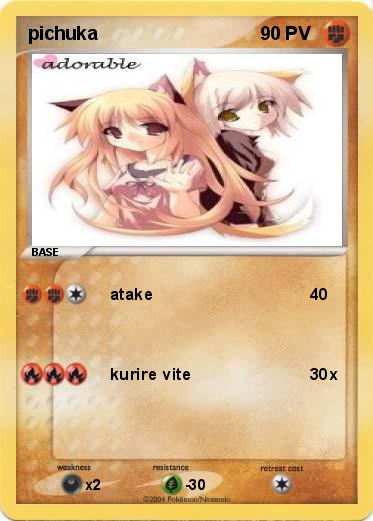 Pokémon pichuka - atake - Ma carte Pokémon