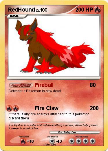 Pokémon RedHound - Fireball - My Pokemon Card