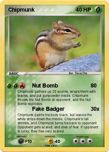 Pokémon Chipmunk 54 54 - Nut Bomb - My Pokemon Card