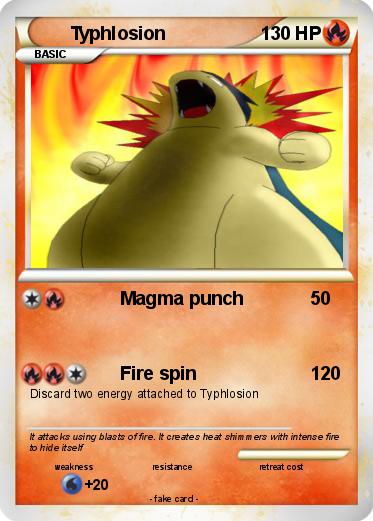 Pokémon Typhlosion 891 891 - Magma punch - My Pokemon Card