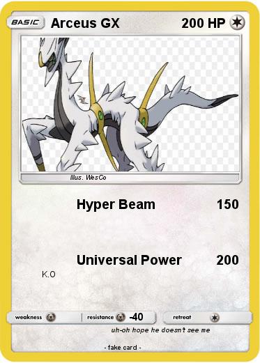 Pokémon Arceus GX 3 3 - Hyper Beam - My Pokemon Card