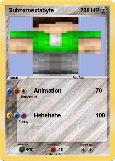 Pokémon Subzeroextabyte - Animation - My Pokemon Card