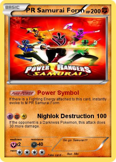 Pokémon PR Samurai Form - Power Symbol - My Pokemon Card