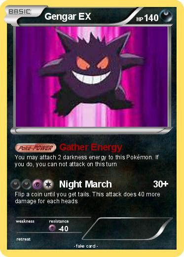 Pokémon Gengar EX 33 33 - Gather Energy - My Pokemon Card