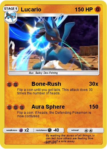 Pokémon Lucario 5555 5555 - Bone-Rush - My Pokemon Card